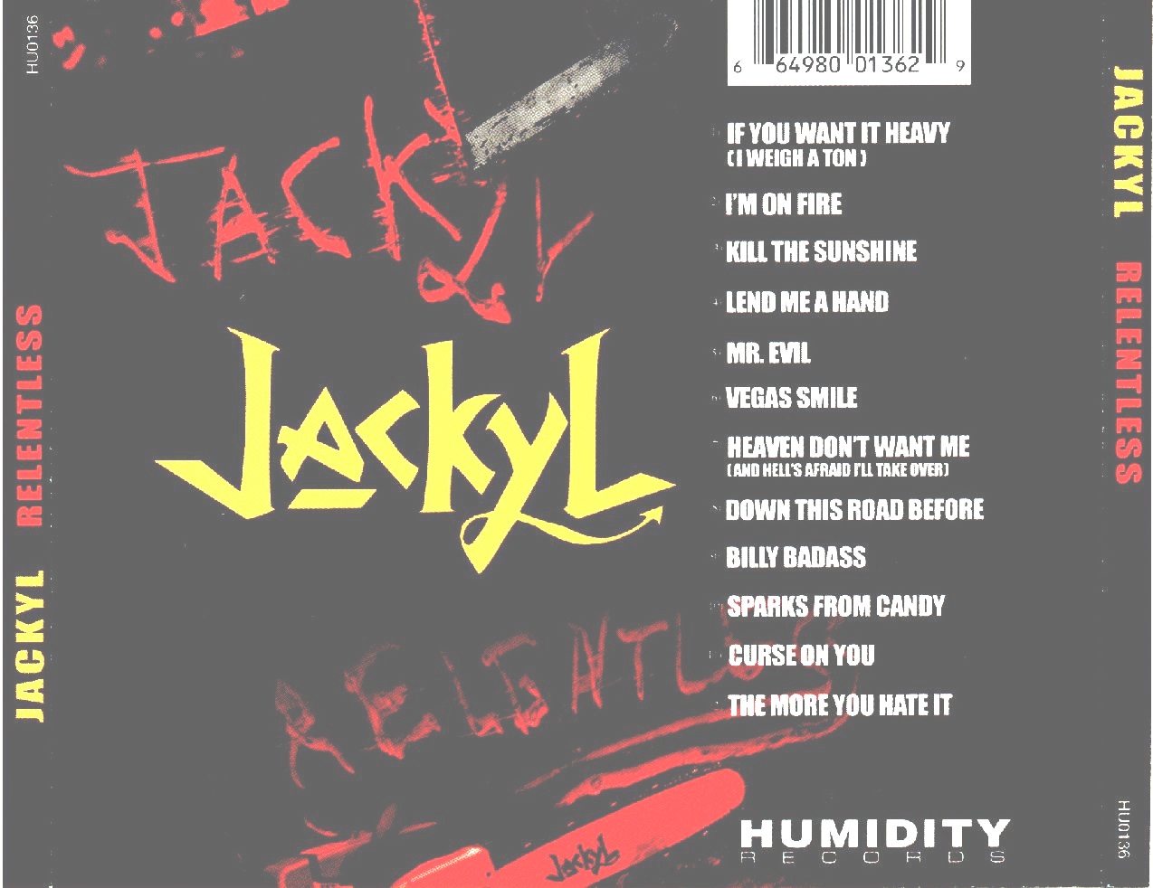 Classic Rock Covers Database: Jackyl - Relentless (2002)