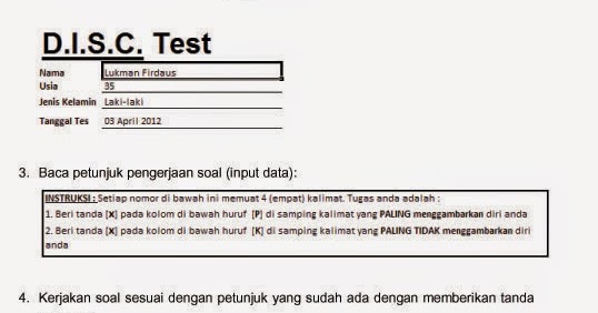 Tes DISC | Cara Skoring DISC