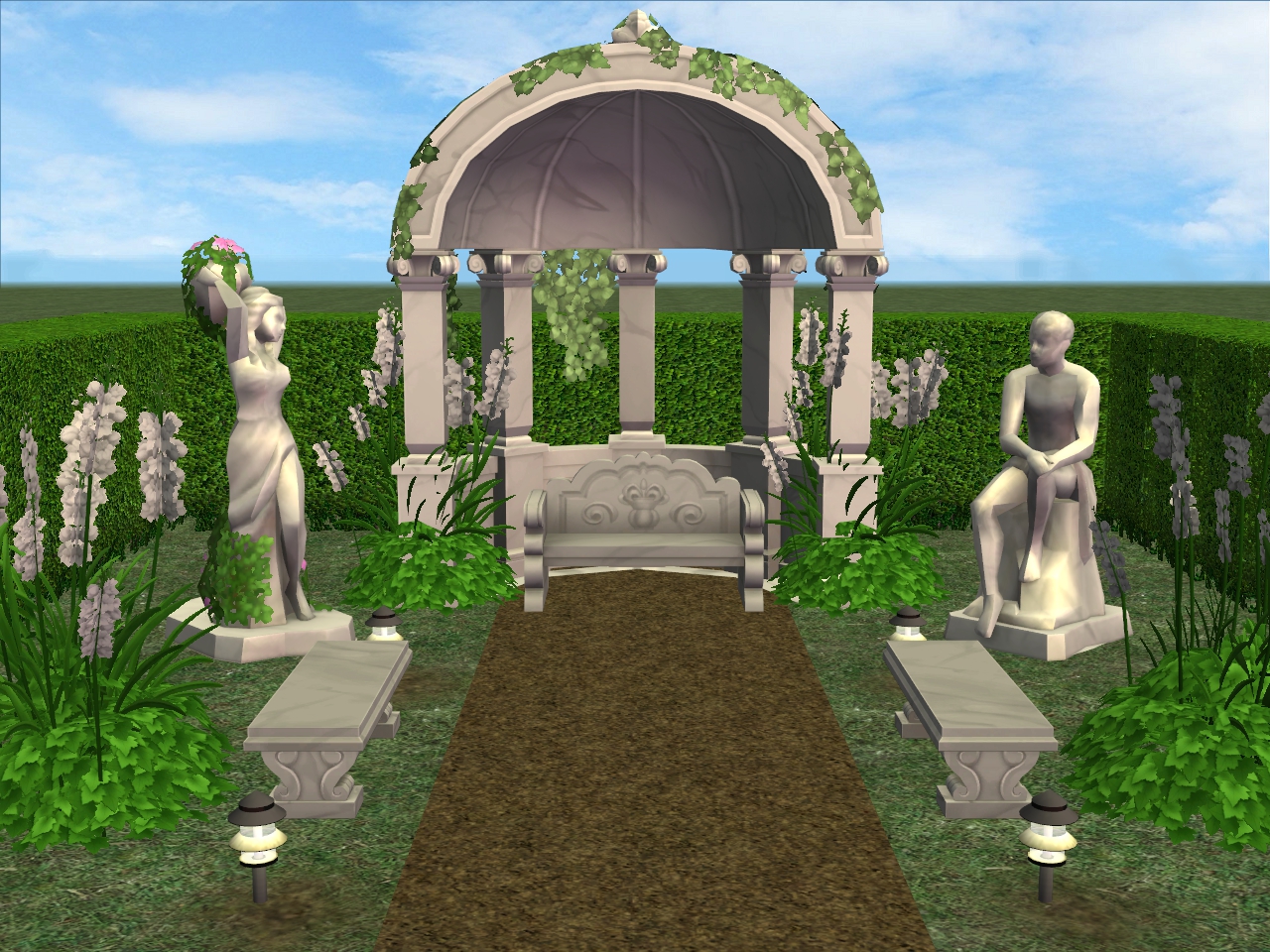 TheNinthWaveSims: The Sims 2 - TS4-TS2 Romantic Garden Benches