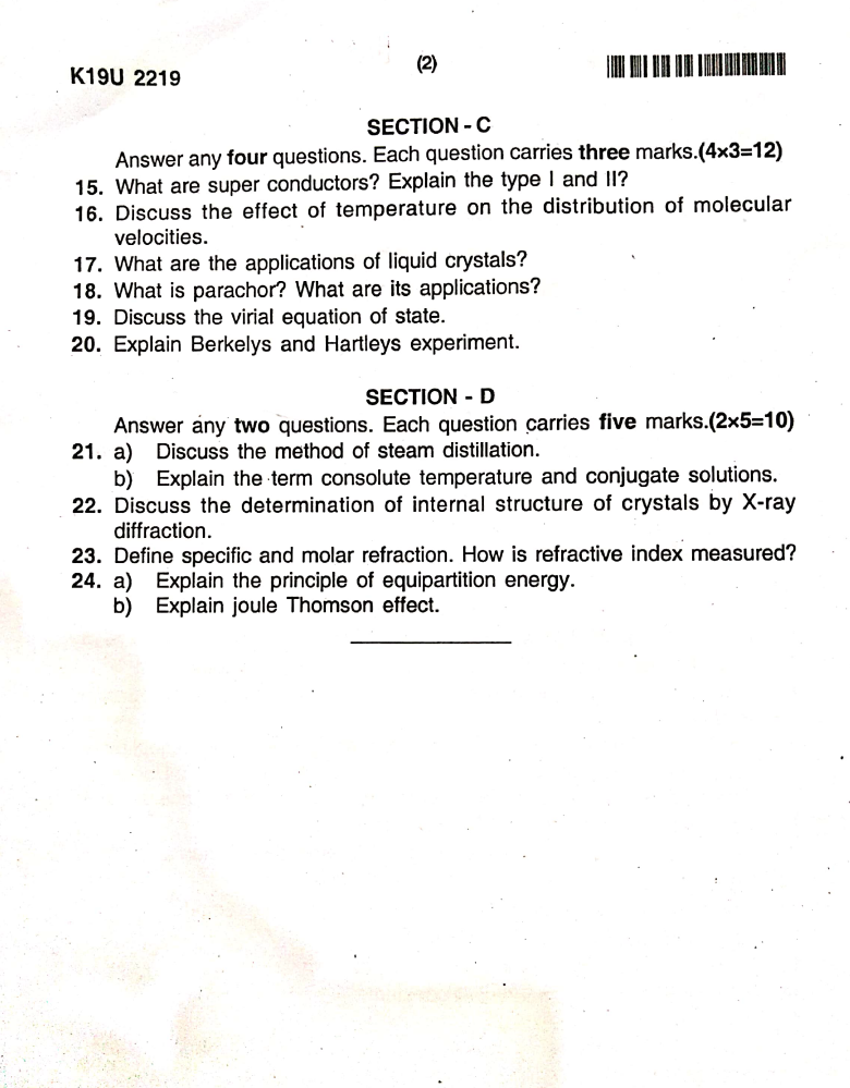 Kannur University B.Sc. Chemistry 5B 09 CHE: PHYSICAL CHEMISTRY - I ...