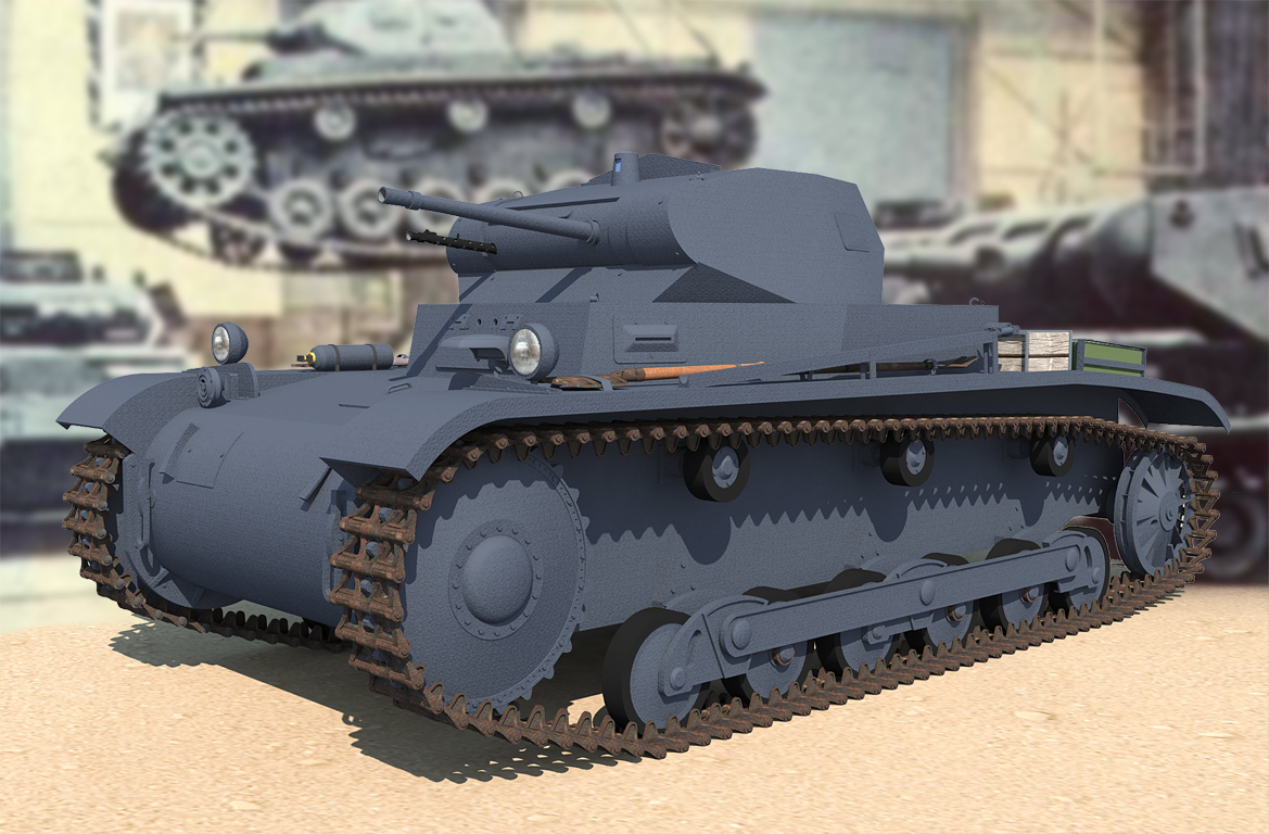 SketchUP Power 草圖力量: PanzerKampfwagen II Ausf b (2號b型坦克)