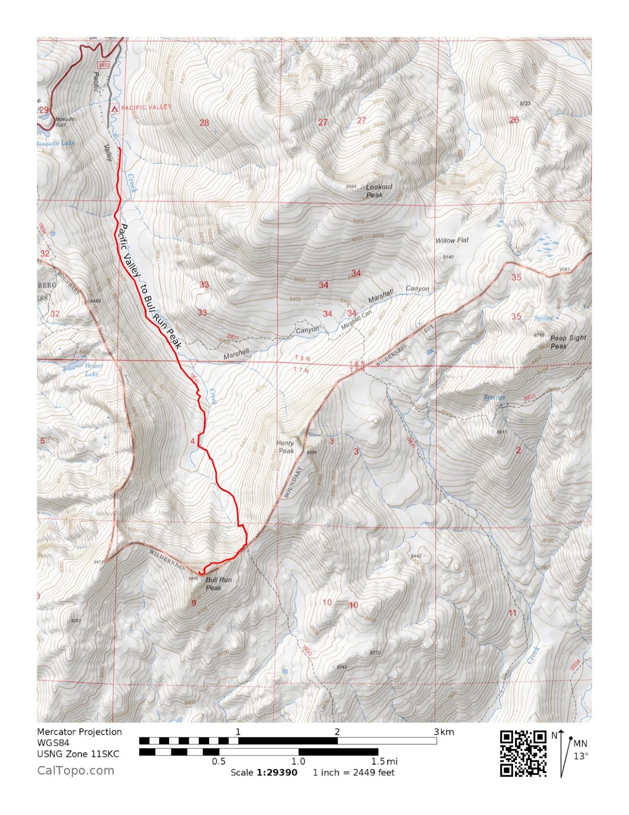 NorCal Dog Trails: Pacific Valley to Bull Run Peak