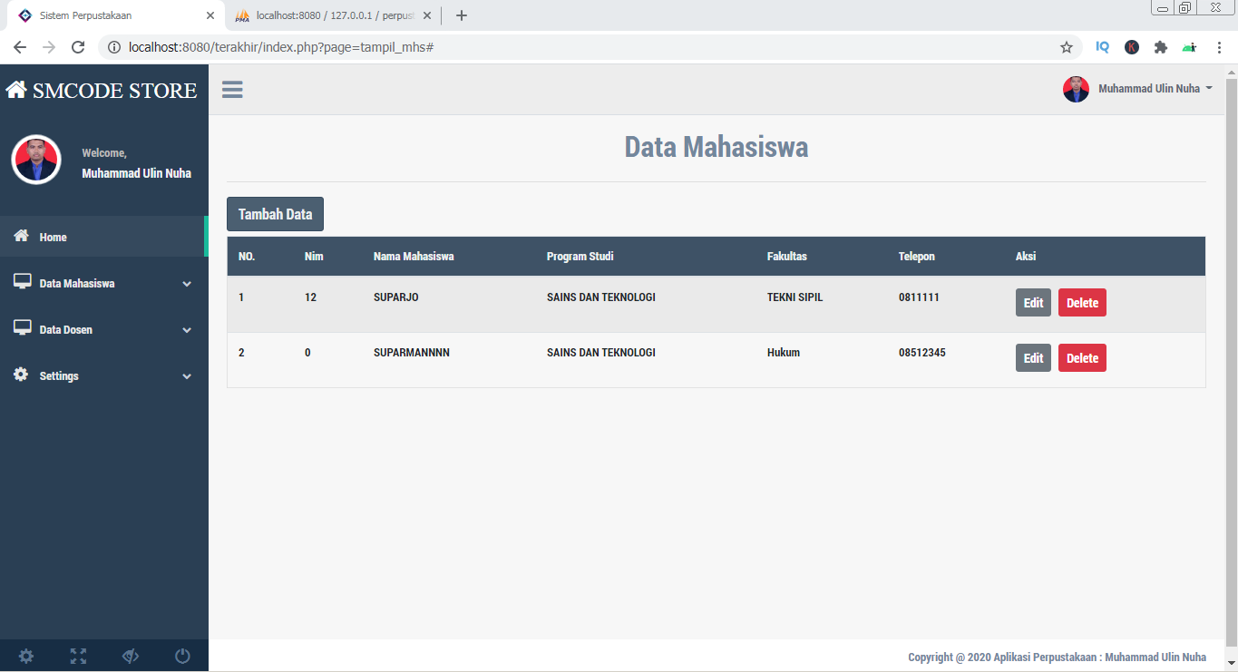 √ Program Aplikasi Sederhana CRUD (Create Read Update Delete ...