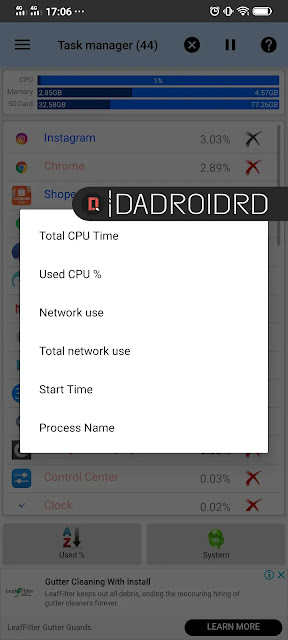 Aplikasi Task Manager (System Monitoring) Android terbaik | DADROIDRD
