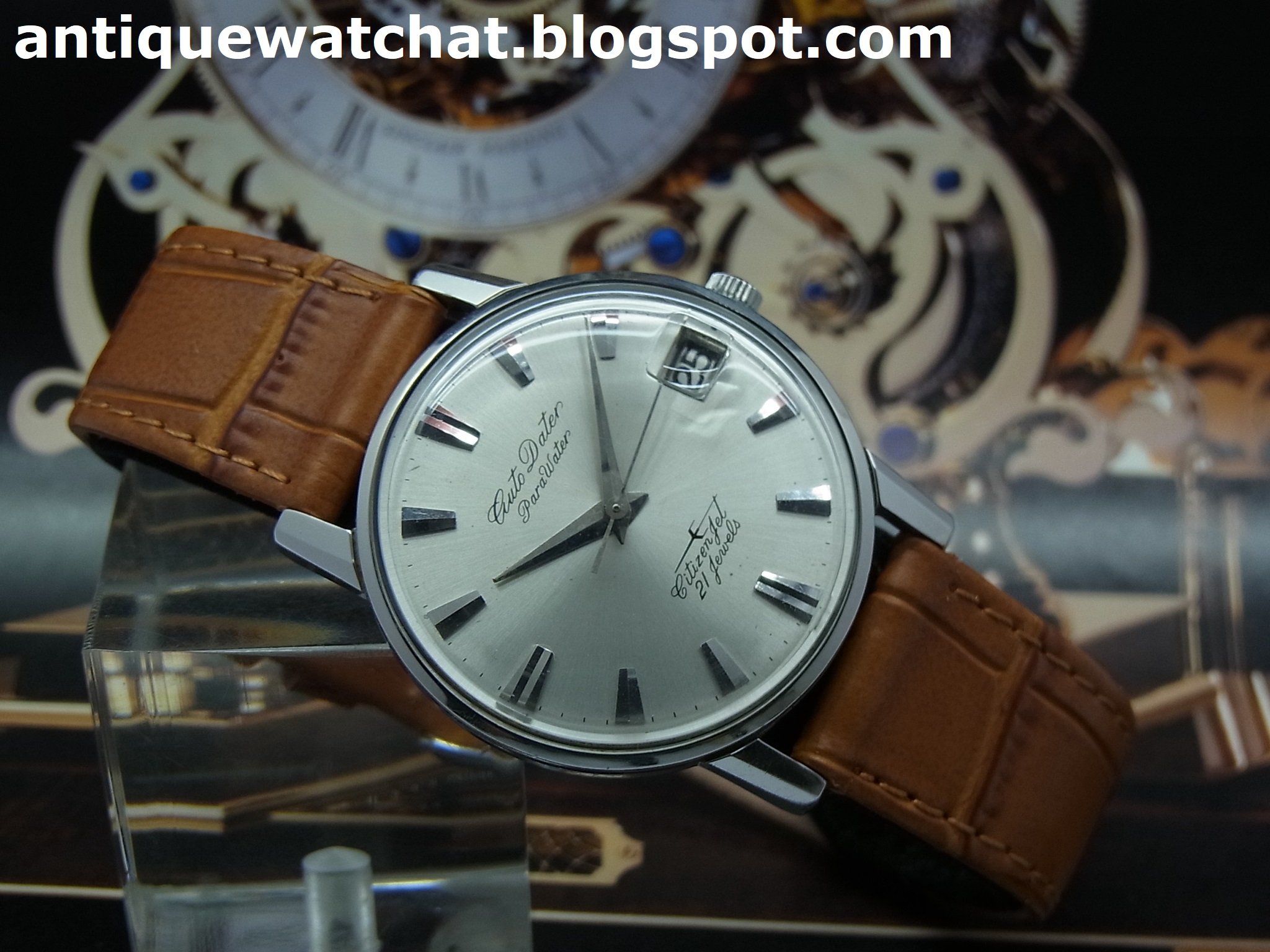 Antique Watch Bar: CITIZEN JET AUTO DATER PARA WATER 21 JEWELS ...