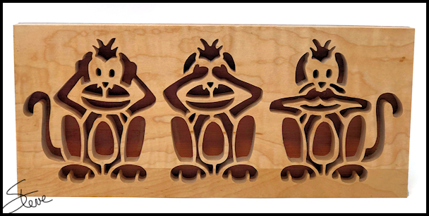 Scrollsaw Workshop: Three Wise Monkeys Scroll Saw Pattern.