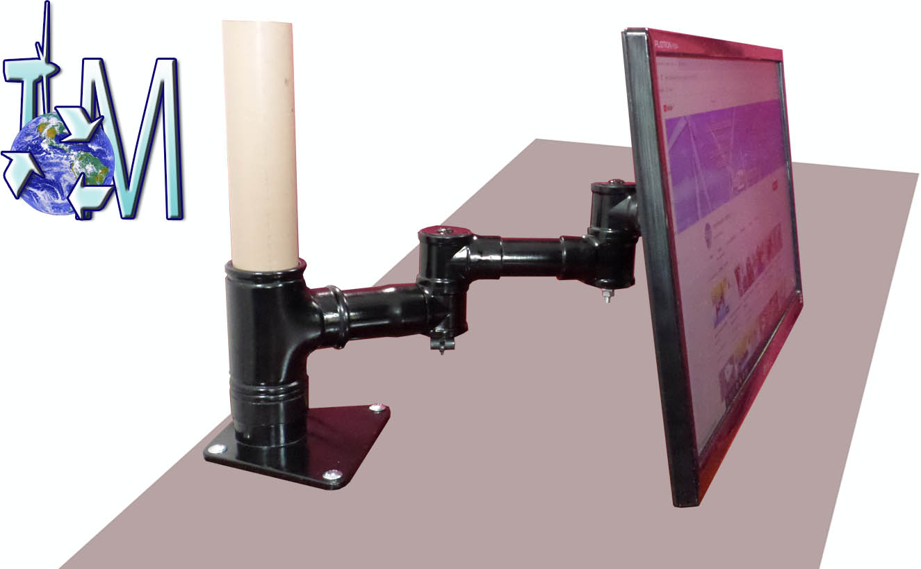 Improvisando o Mundo: Suporte monitor articulado em PVC...