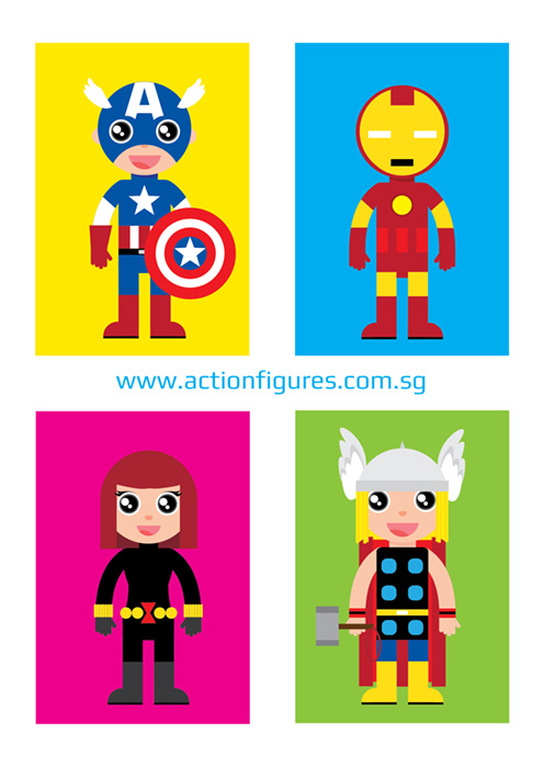 toyhaven: Superhero Prints now available at www.actionfigures.com.sg