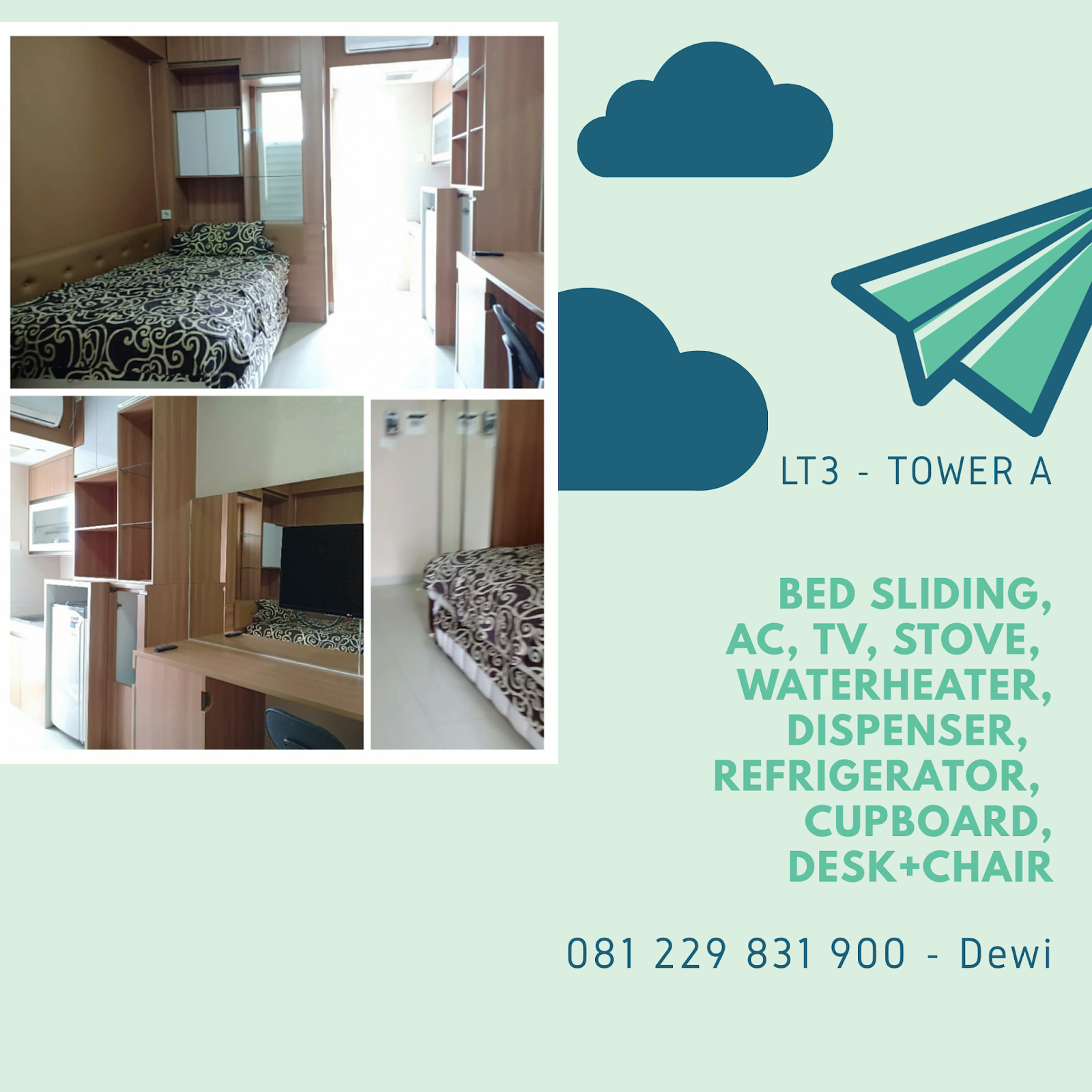 studentapartmentjogja: Sewa Tower A