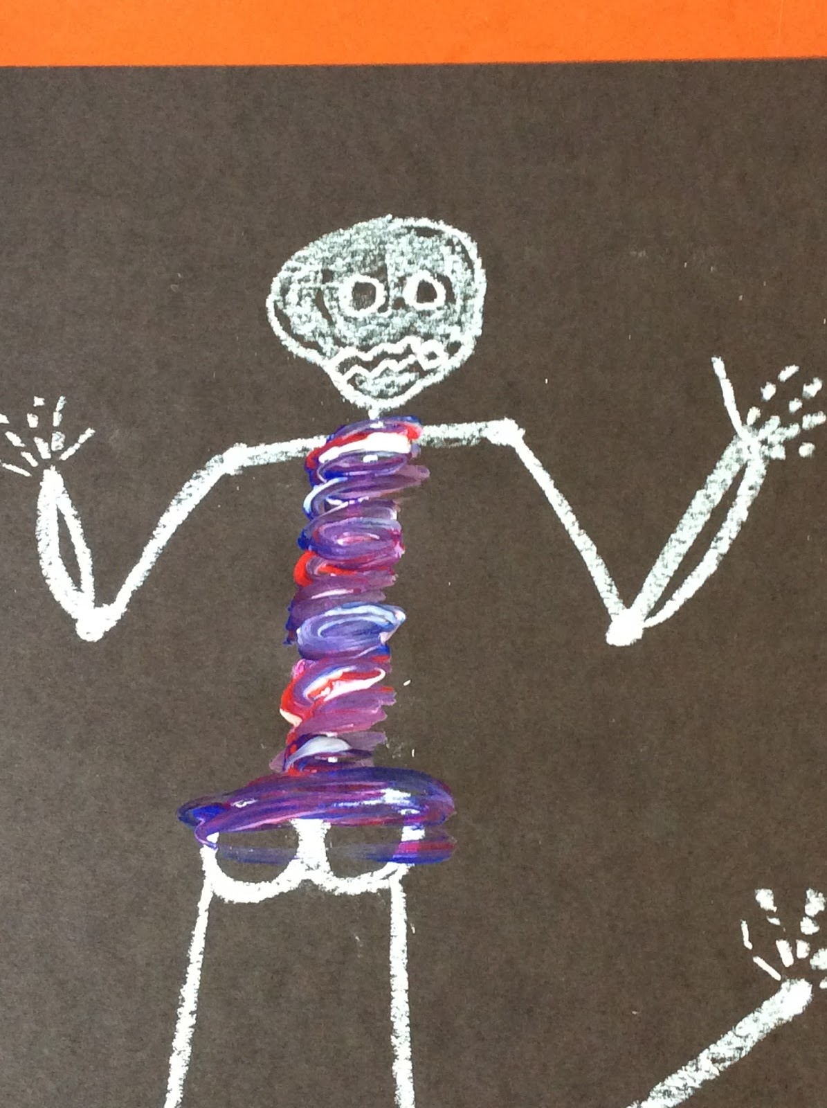 Kindergarten Kiosk: Skeleton & Mummy: An Easy Halloween Art Project