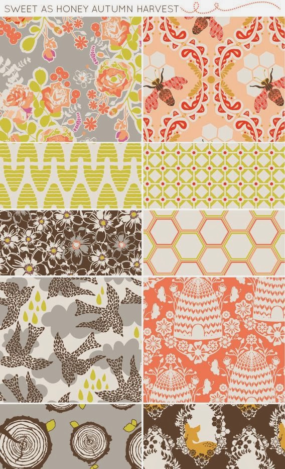 Stephanie Marie Designs: Sweet As Honey Fabric Collection