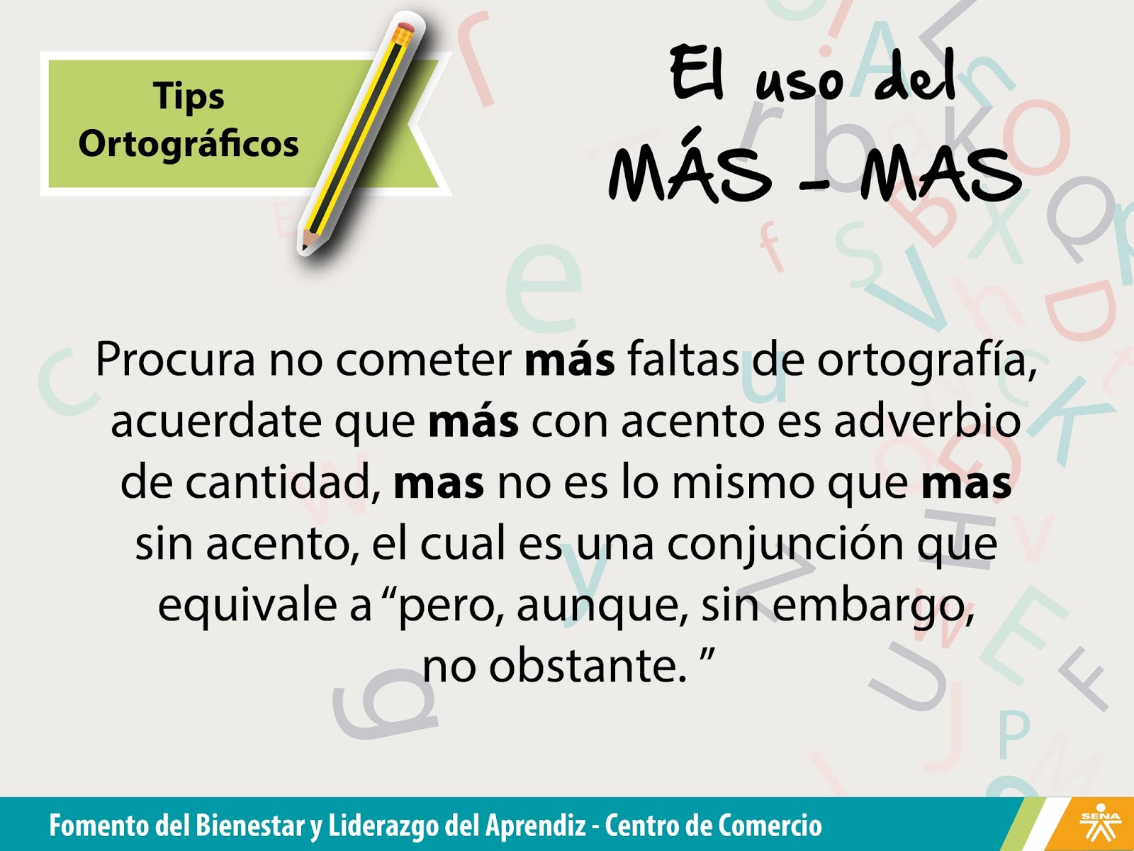 Centro de Comercio - SENA Regional Antioquia: Tips Ortográficos, El uso ...