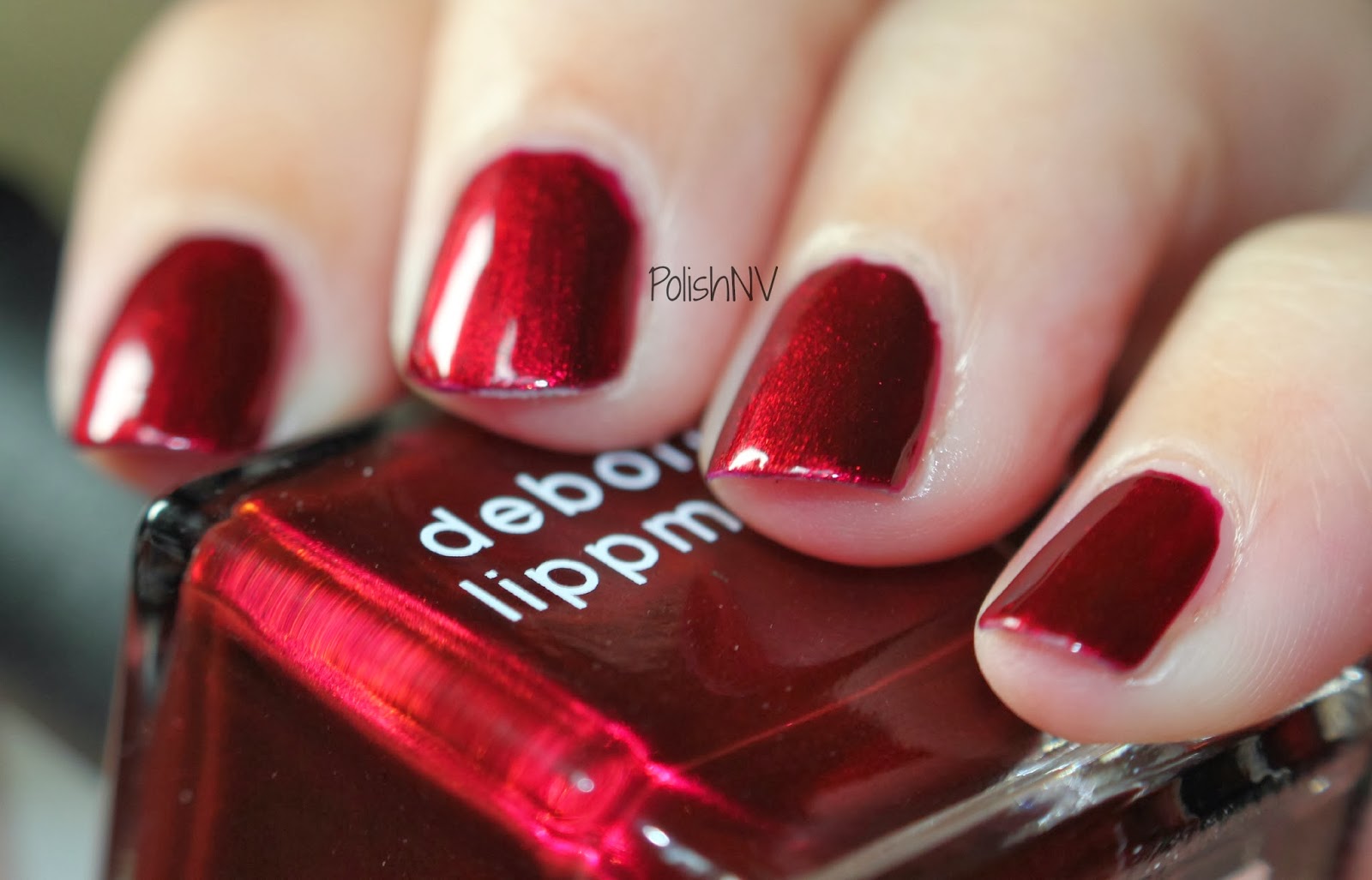 PolishNV: Deborah Lippmann No More Drama and Through The Fire swatches