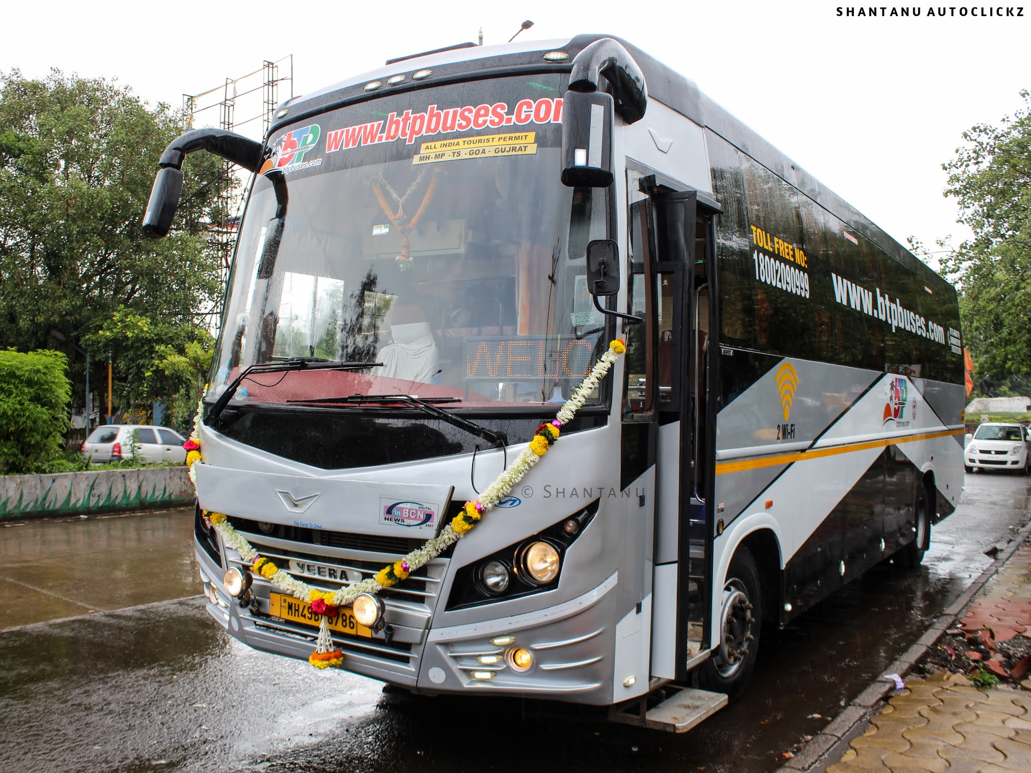 Shantanu Autoclickz: Inaugural run of BTP Travels Veera V7 Premium AC ...