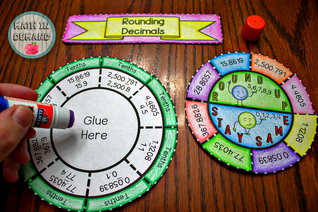 Math in Demand: Rounding Decimals Wheel Foldable