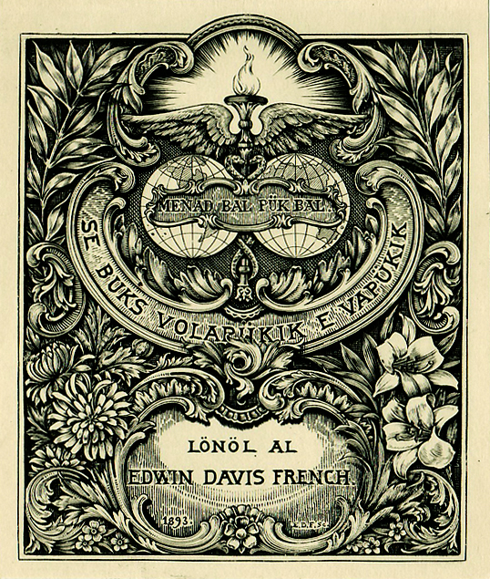 Ex Libris Argentina: Edwin Davis French. Estados Unidos (1851-1906)