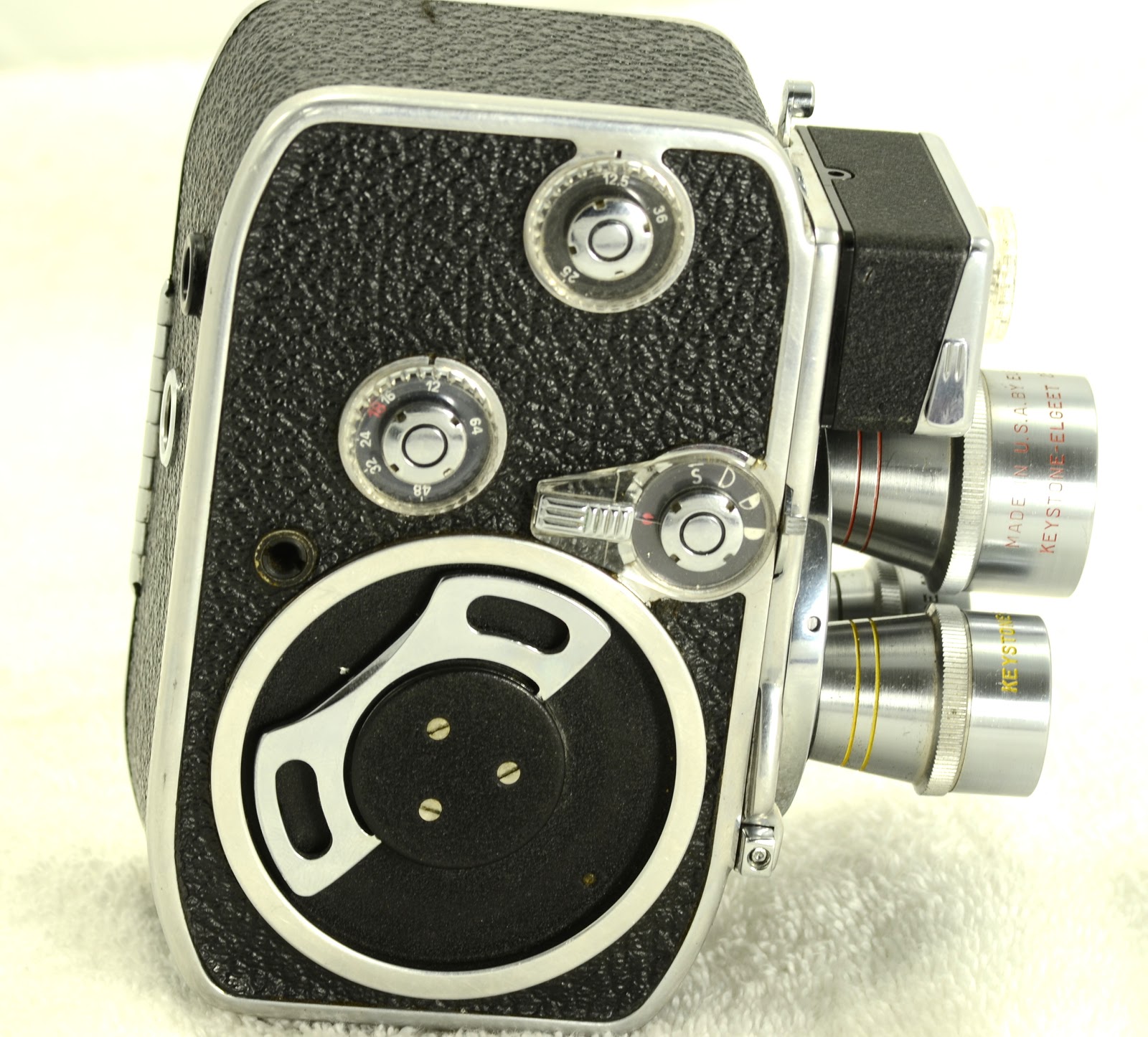 Vintage Camera House: Bolex D8L 8mm movie camera with 3 lenses