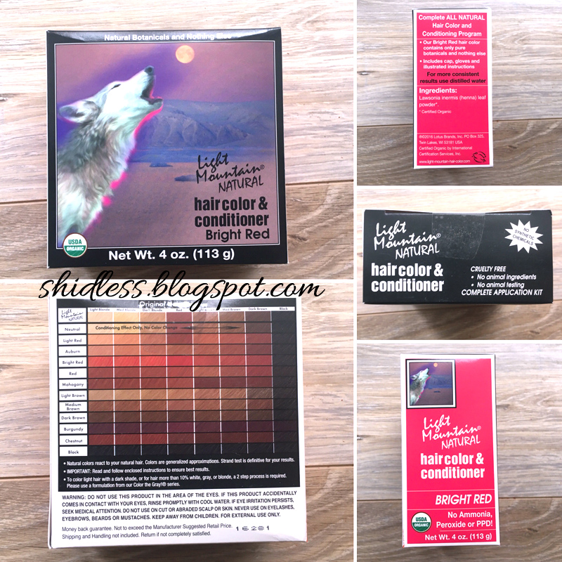 Czerwona henna - Light Mountain Bright Red | Shidless | po prostu bez kitu