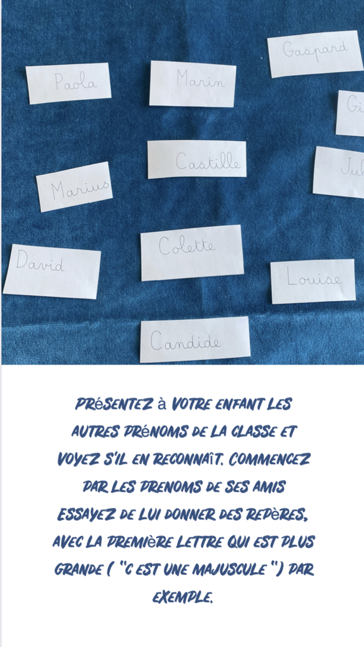 Je reconnais mon prénom et j'apprends à l'écrire