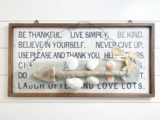 Fish Bone Art with Shells