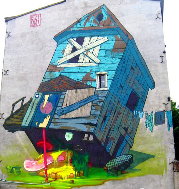 StreetArtNews ES: Sainer x Bezt Nuevo Mural en Lodz, Polonia