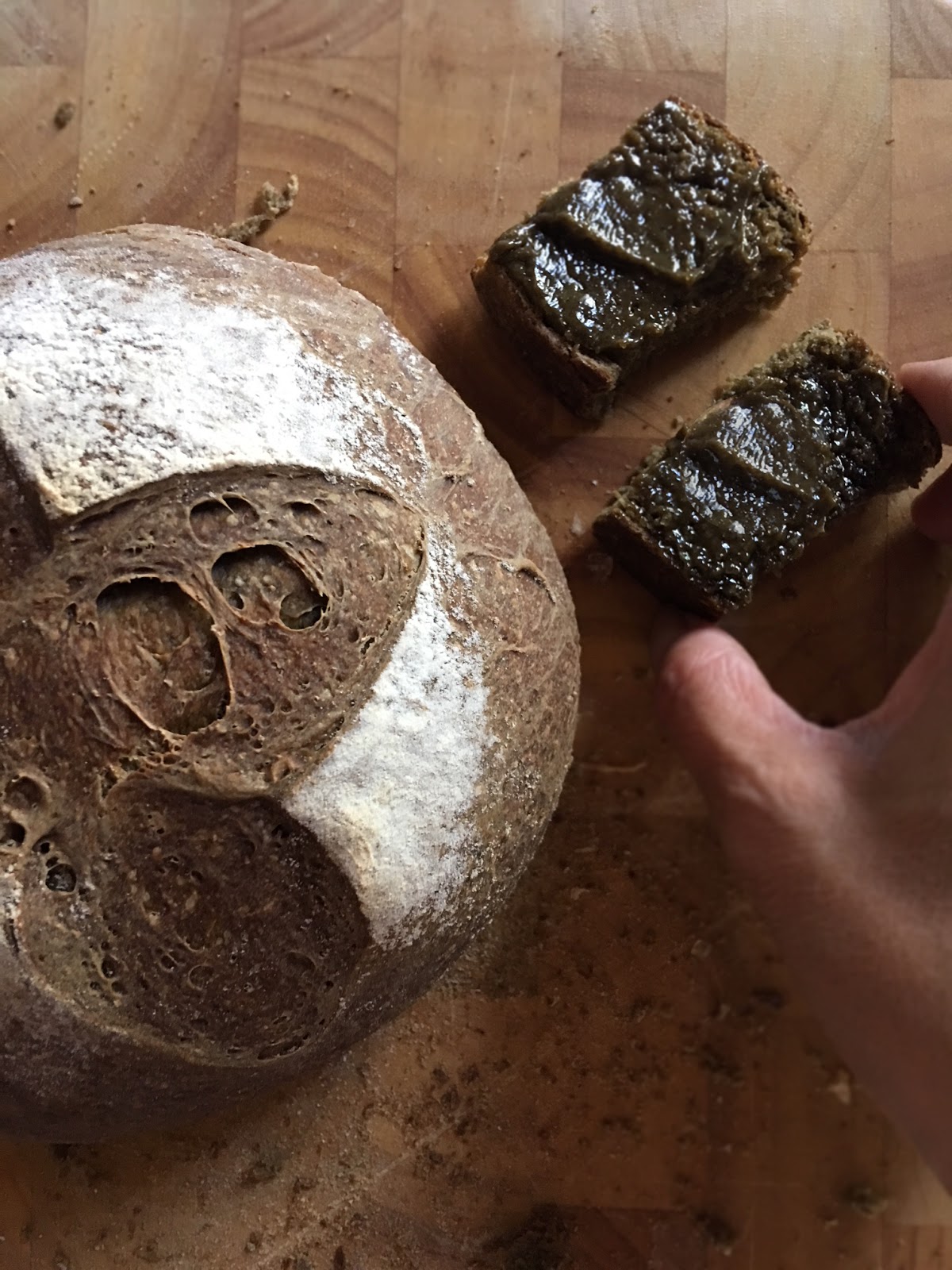Natural Yeast Hojicha Bread