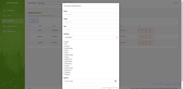 Aplikasi Penjualan Obat di Apotek Berbasis Web (PHP) Aplikasi Penjualan Obat di Apotek Berbasis Web (PHP)