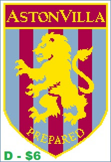 EASY PATTERNS: Aston Villa FC cross-stitch pattern