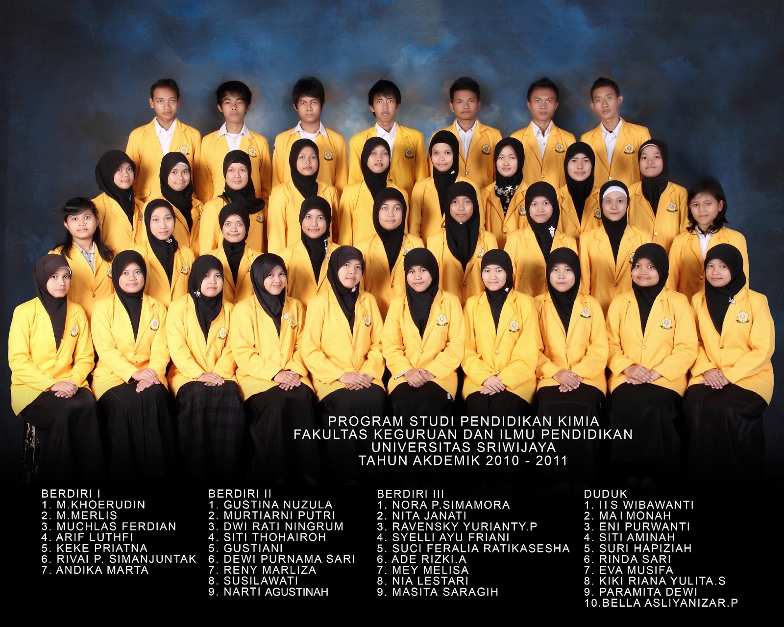 Syelli Ayu Friani: Foto Angkatan 2010 Pendidikan KIMIA FKIP UNSRI