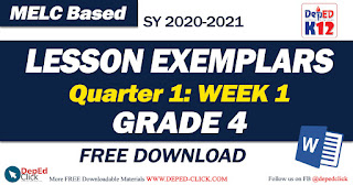 Grade 4 - LESSON EXEMPLARS (Quarter 1: Week 1) MELC-Based for SY 2020 ...