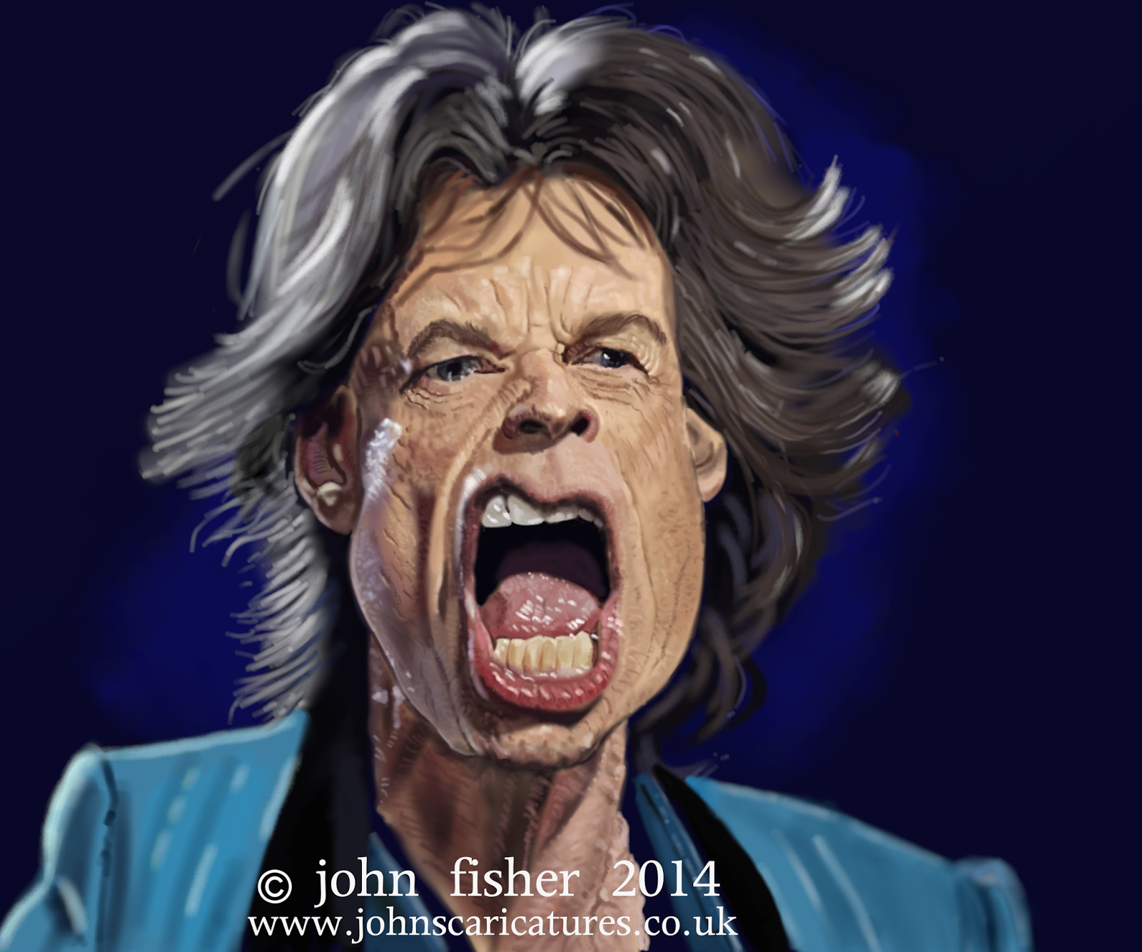 The Art of John Fisher: Mick Jagger...
