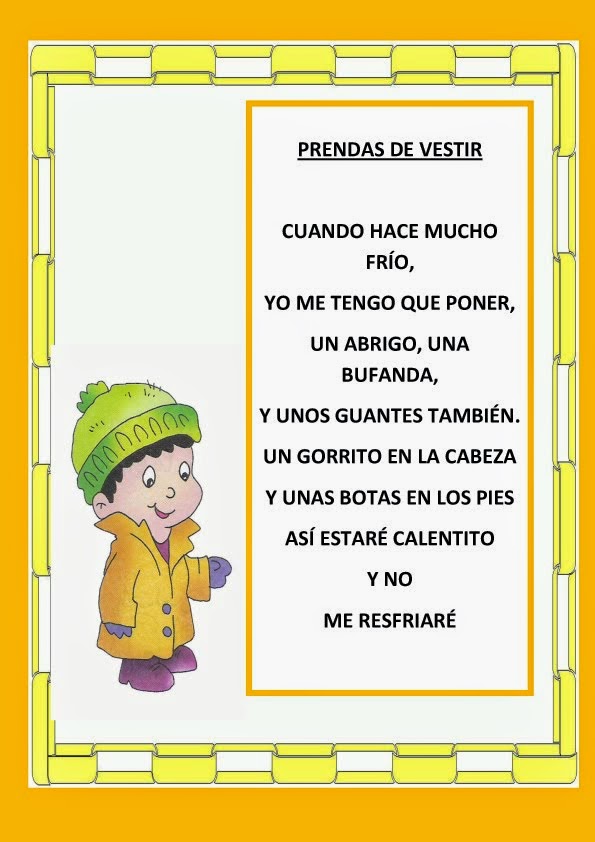 Para grandes peques: Canciones y poemas sobre prendas de vestir