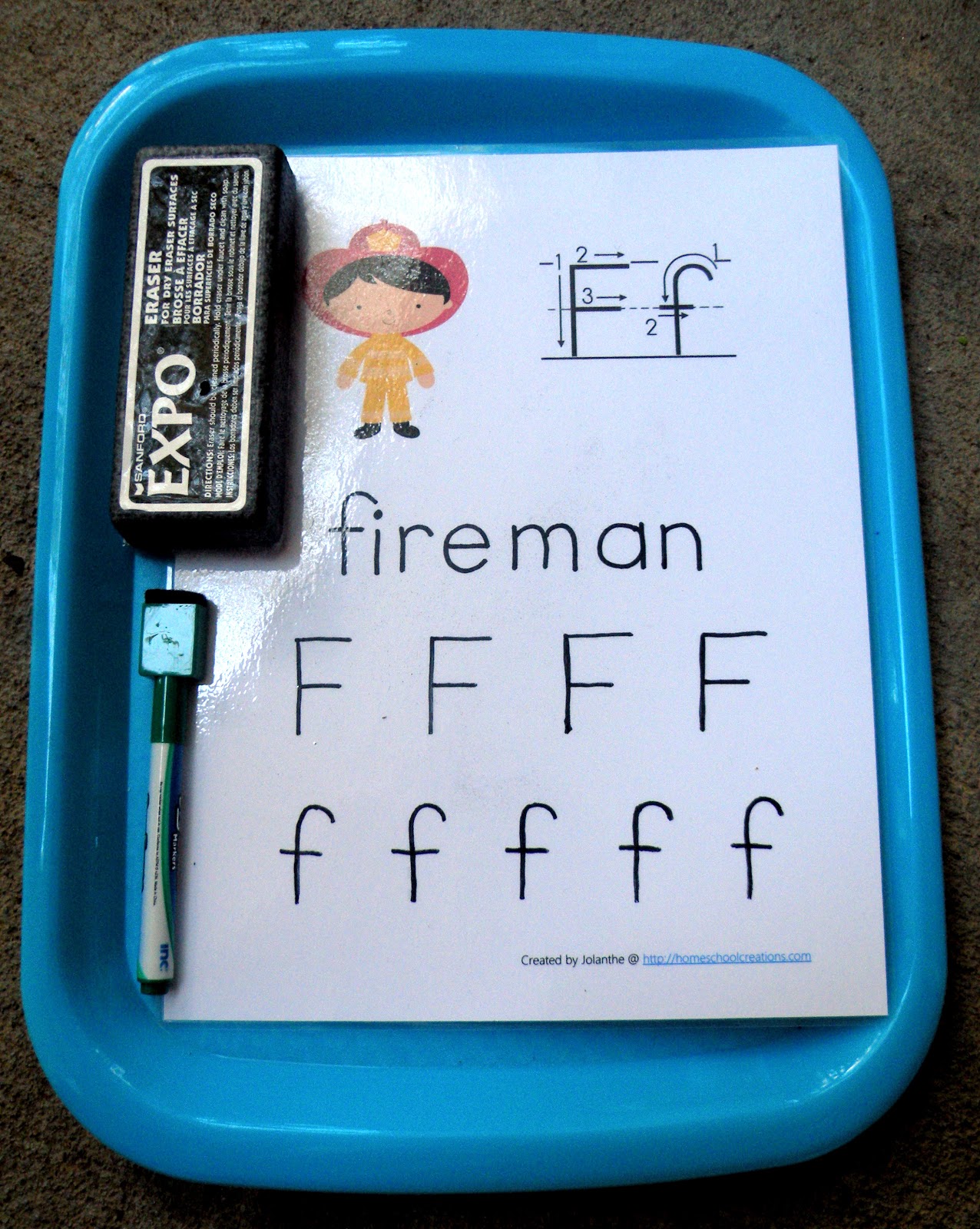 The Fantastic Five: F is for Firefighter Tot Trays