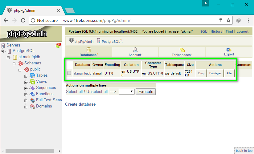 Lab 9.2, Configure PhpPGAdmin Postgresql