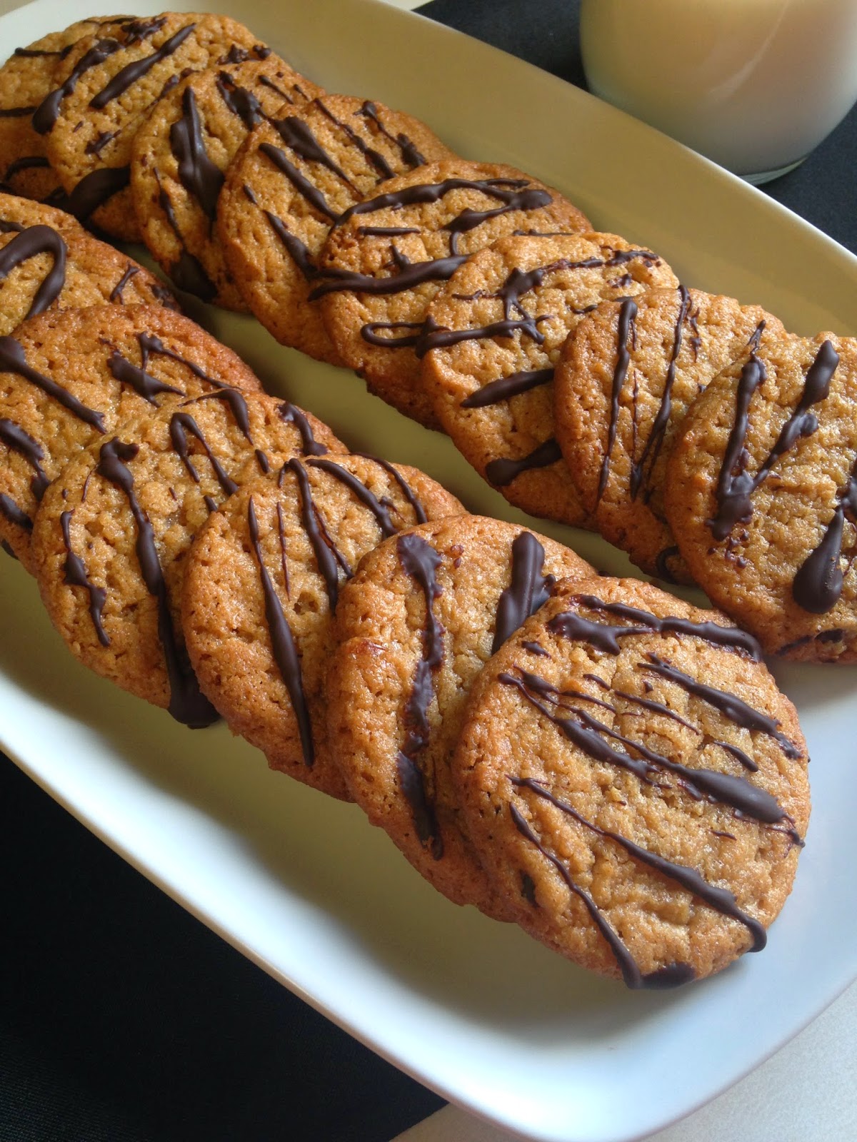 Enlightened Melissa: Chewy Peanut Butter Drizzle Cookies