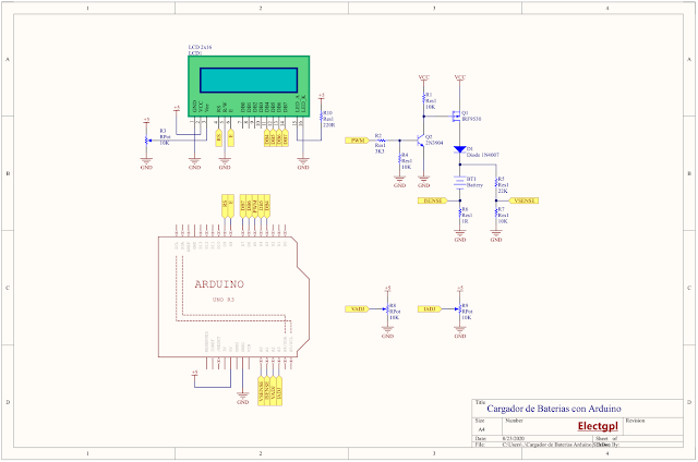 Electgpl Electrónica: Cargador de Batería PWM con Arduino y LCD.