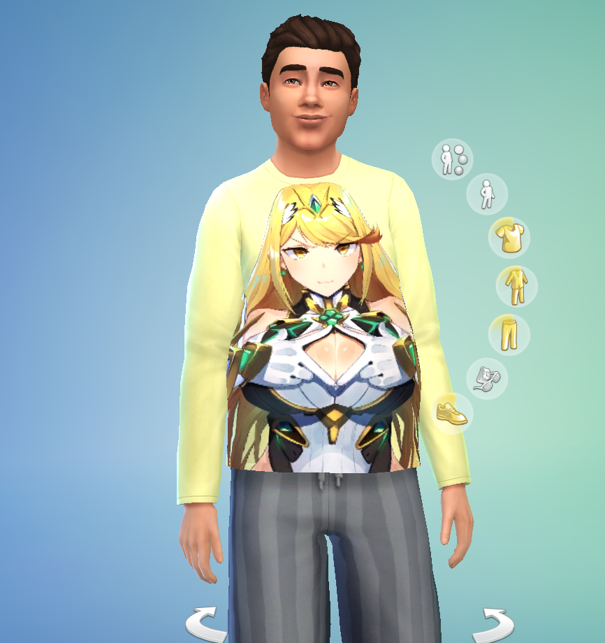 Sims 4 Mods: Xenoblade Chronicles 2 Pyra/Mythra/Pneuma Shirts