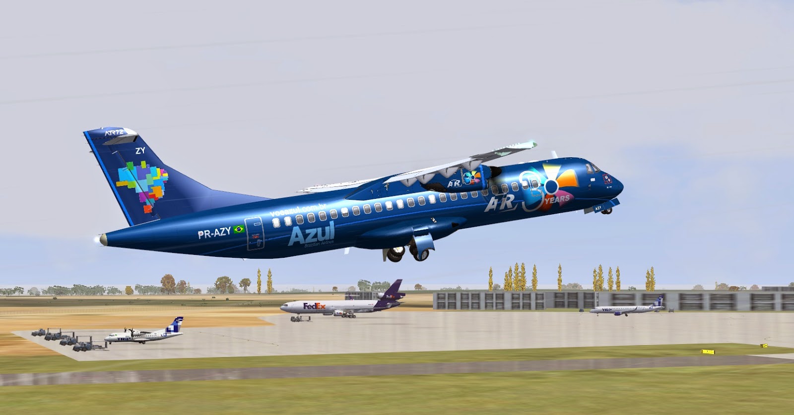 Aviação Arte: ATR 72-200 Azul ISDT - 30 Anos ATR