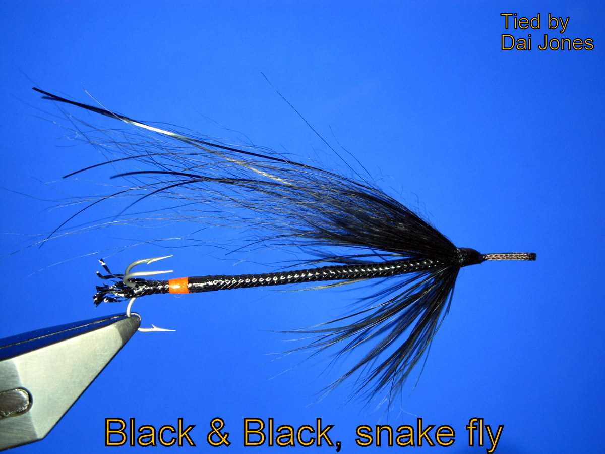 daijones flies: Snake flies, for sewin & salmon.