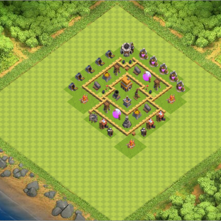 Strategi Terkuat Bertahan Clash of Clans Town Hall 5