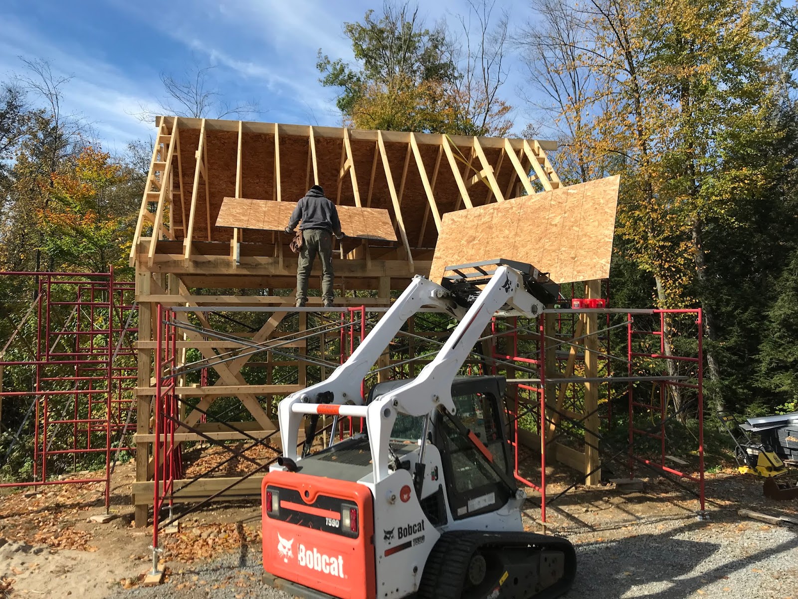 The journey of building our new home!: 10.19.2018 - Roof sheathing is ...