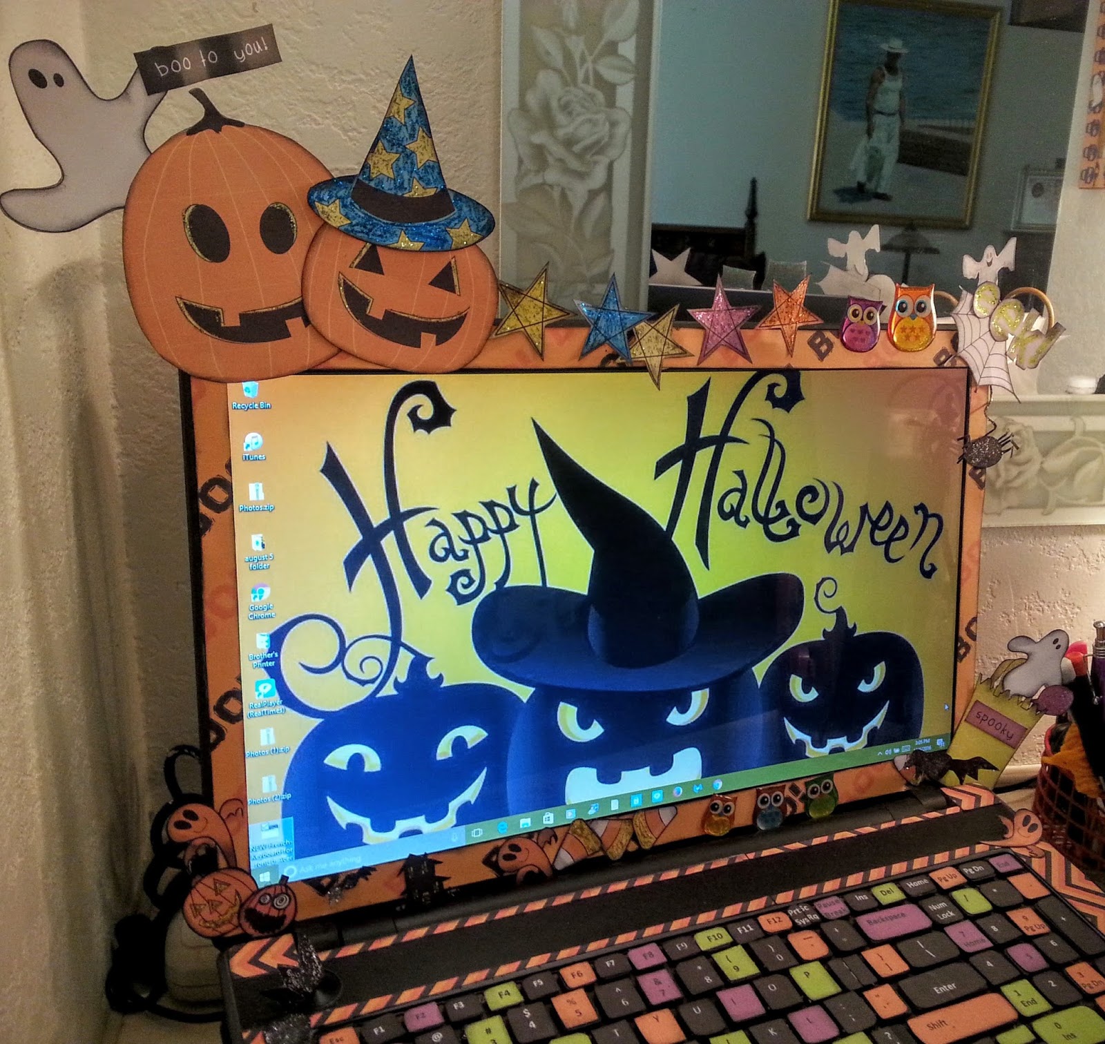 Diy Halloween Keyboard and Laptop For Sab's Spooky Space Challenge