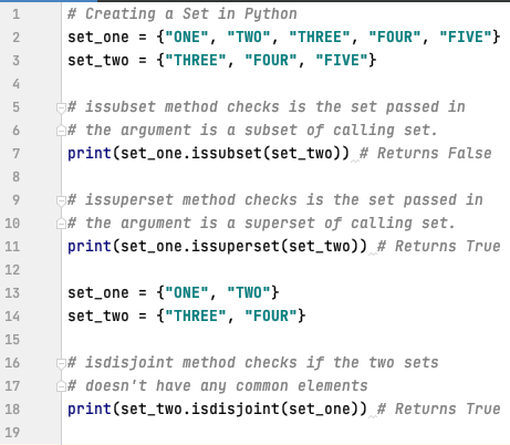 Working with Sets in Python