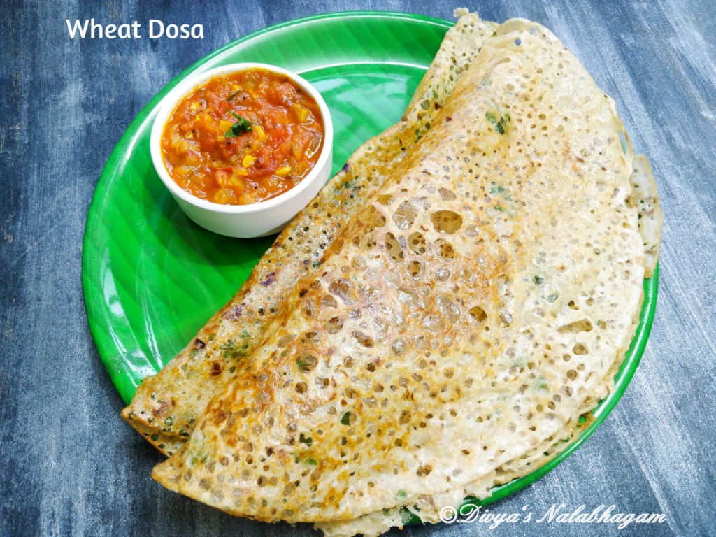 Instant Wheat dosa | Gothumai dosai - Divya's Nalabhagam