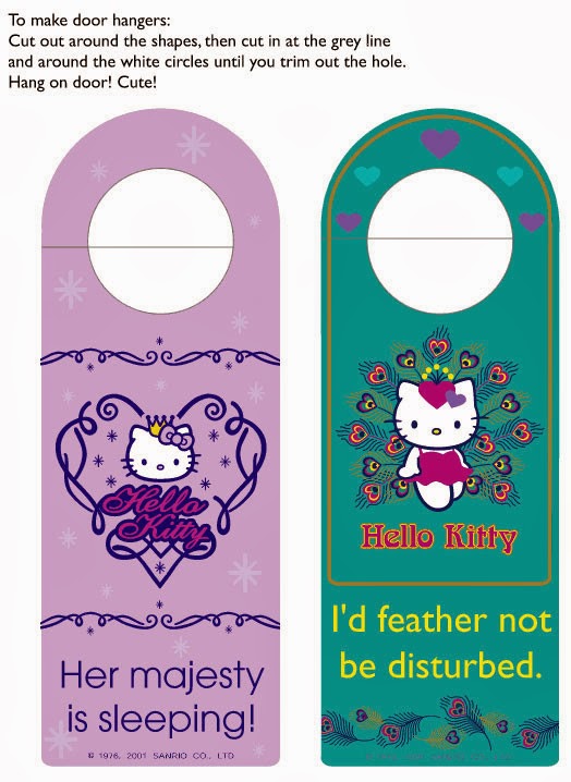 Hello Kitty Party Free Printable Door Hangers. - Oh My Fiesta! in english