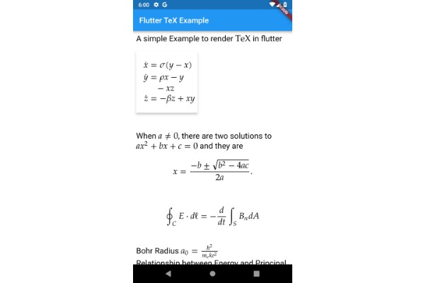 A Flutter Package to render Mathematics and Chemistry Equations based ...