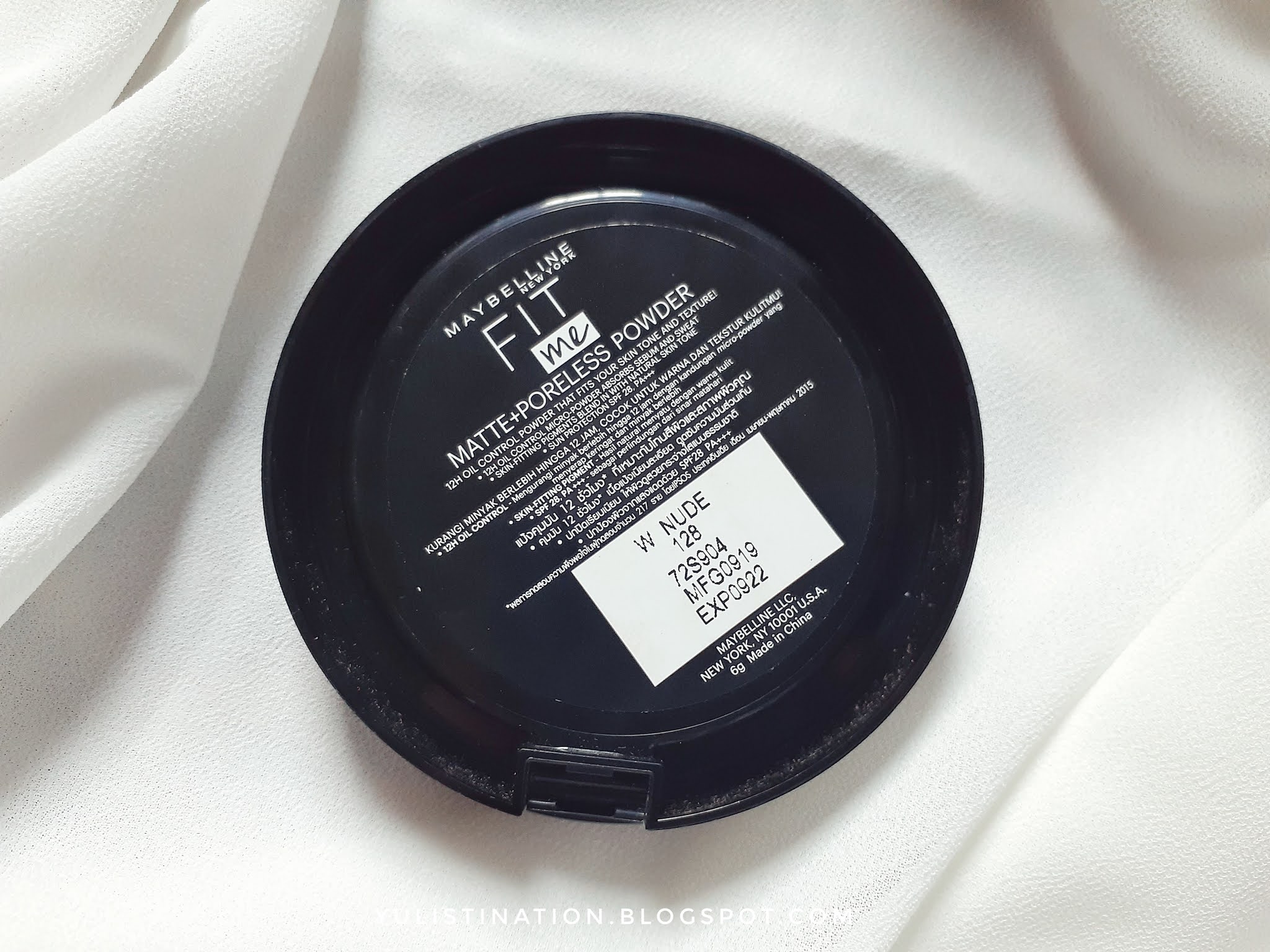 REVIEW : Maybelline Fit Me! Matte + Poreless 12H Oil Control Powder 128 ...