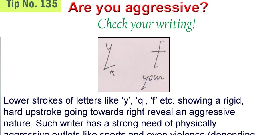 Handwriting Analysis: Aggressive