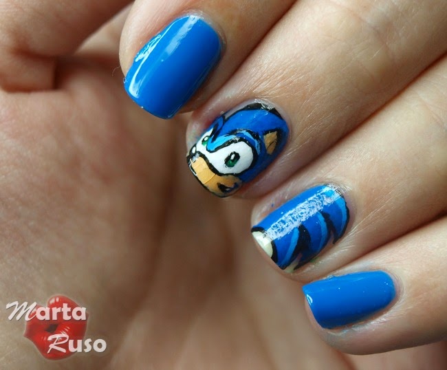 Entre estética y cosmética: #RetoFRIKI2015 - Nail Art Sónic