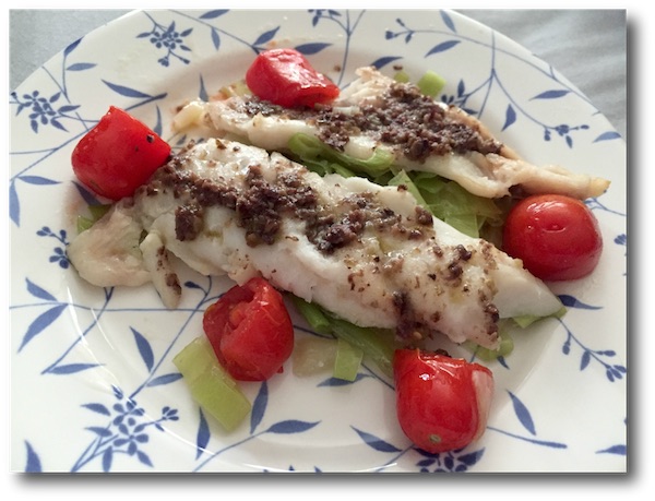 Fish with Olives and Leeks Recipe | Cooking with Amy: A Food Blog